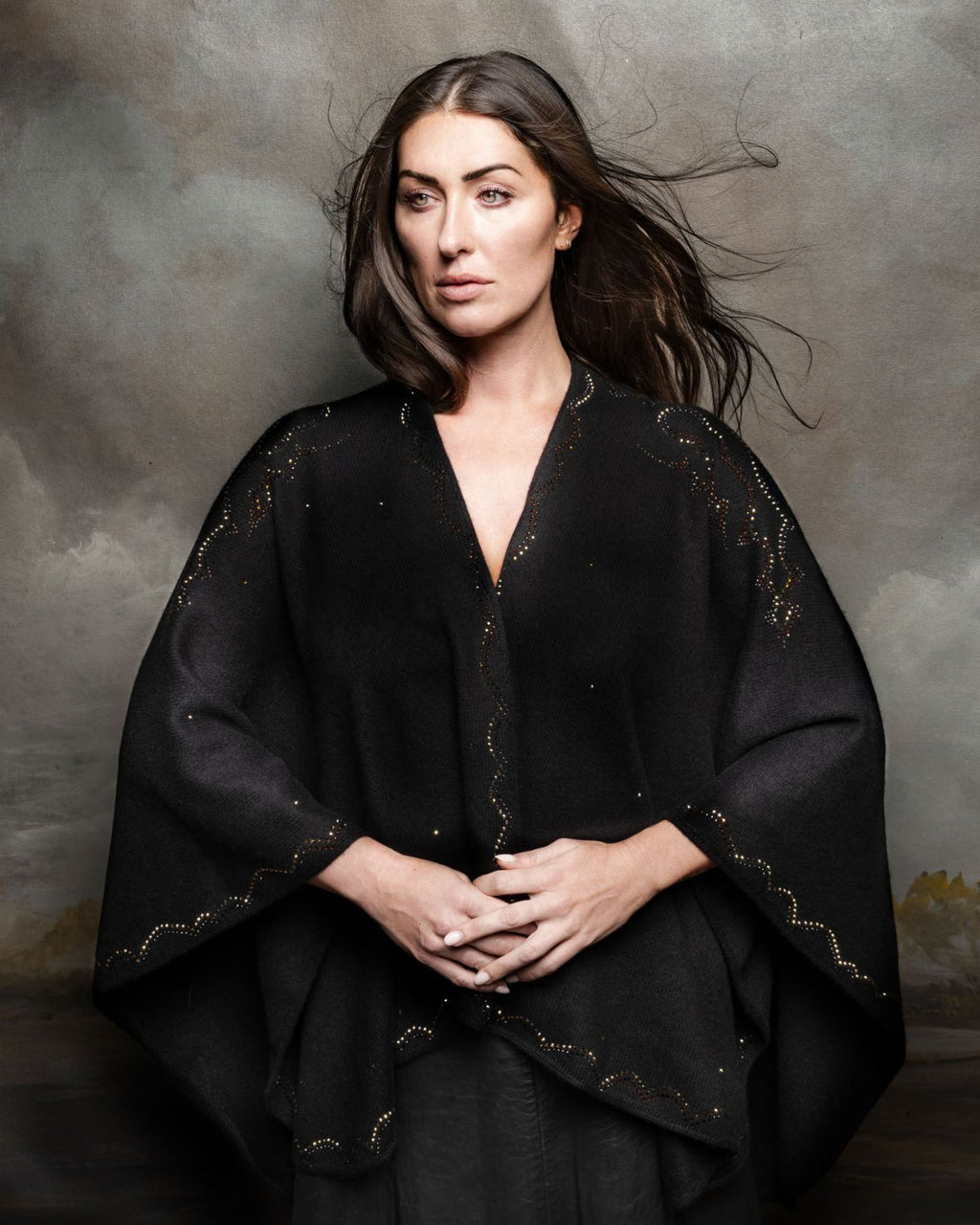 Elyse Allen Textiles Luxury Cashmere & Crystal Ruanas