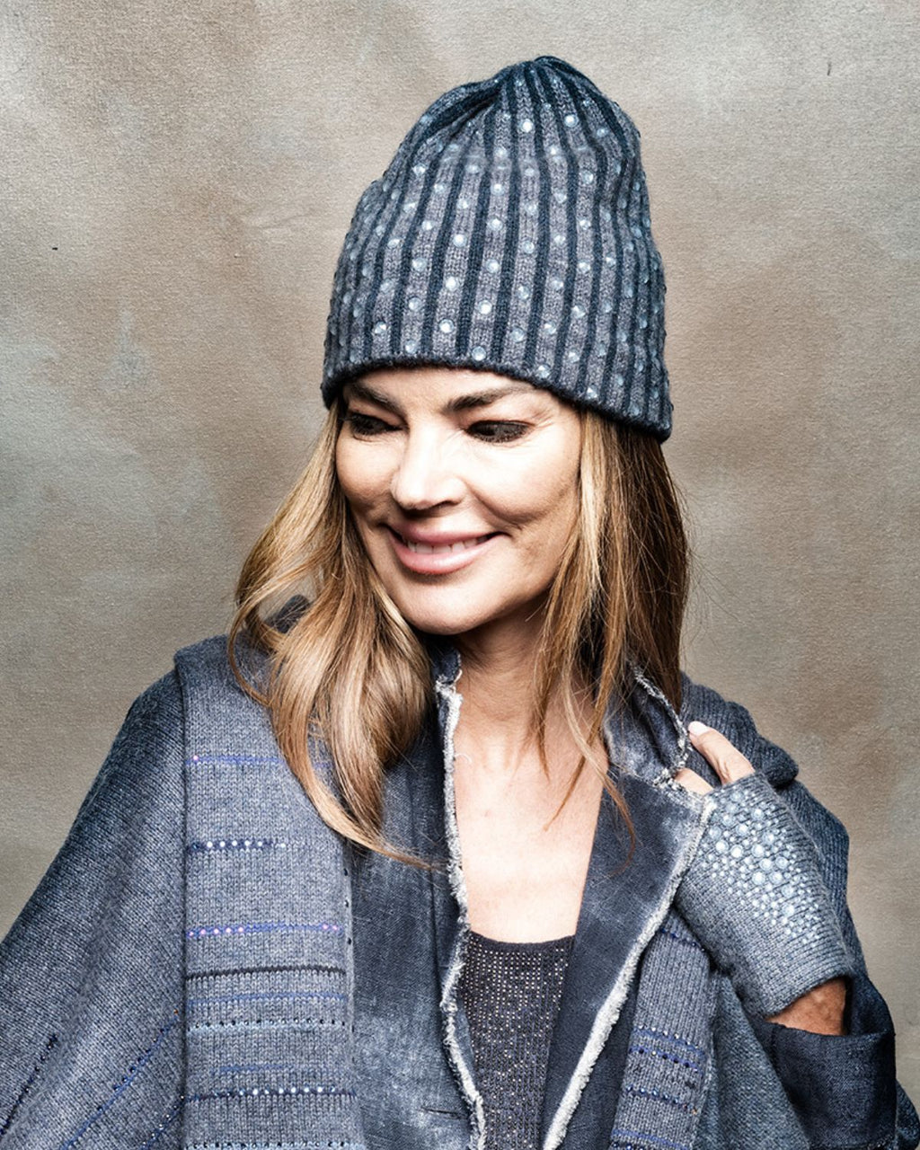 Elyse Allen Textiles Luxury Cashmere and Crystal Hats
