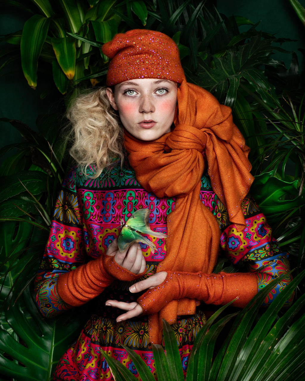 Swarovski Embellished Cashmere | Fall Colors | Elyse Allen Textiles