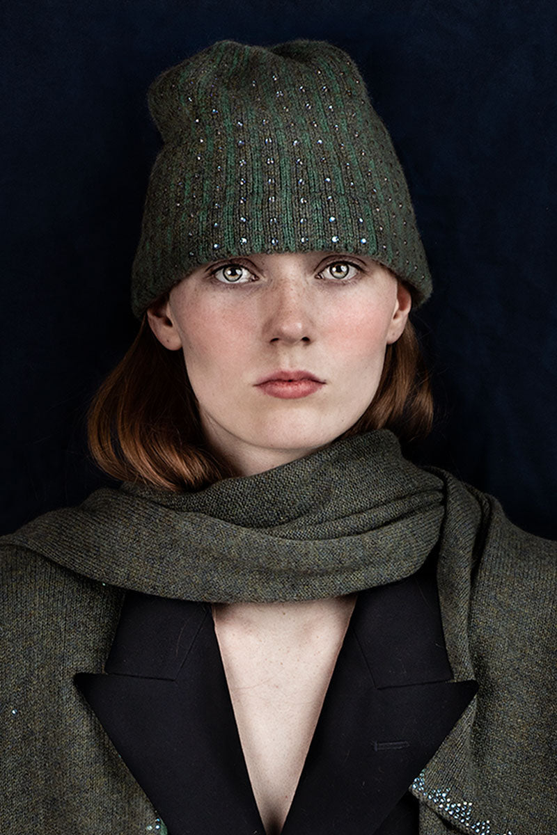 Elyse Allen Textiles Luxury Cashmere and Crystal Hats
